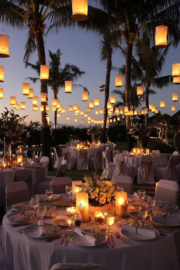outdoor wedding setup